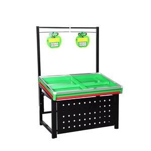 Multi Layer Fruit And Vegetable Display Stand Metal And Wooden Customer Size