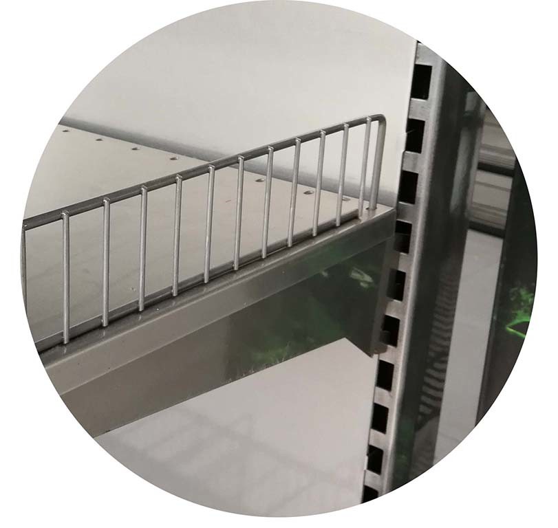 Wire Supermarket Display Shelves Powder Coated Finish Surface Treatment