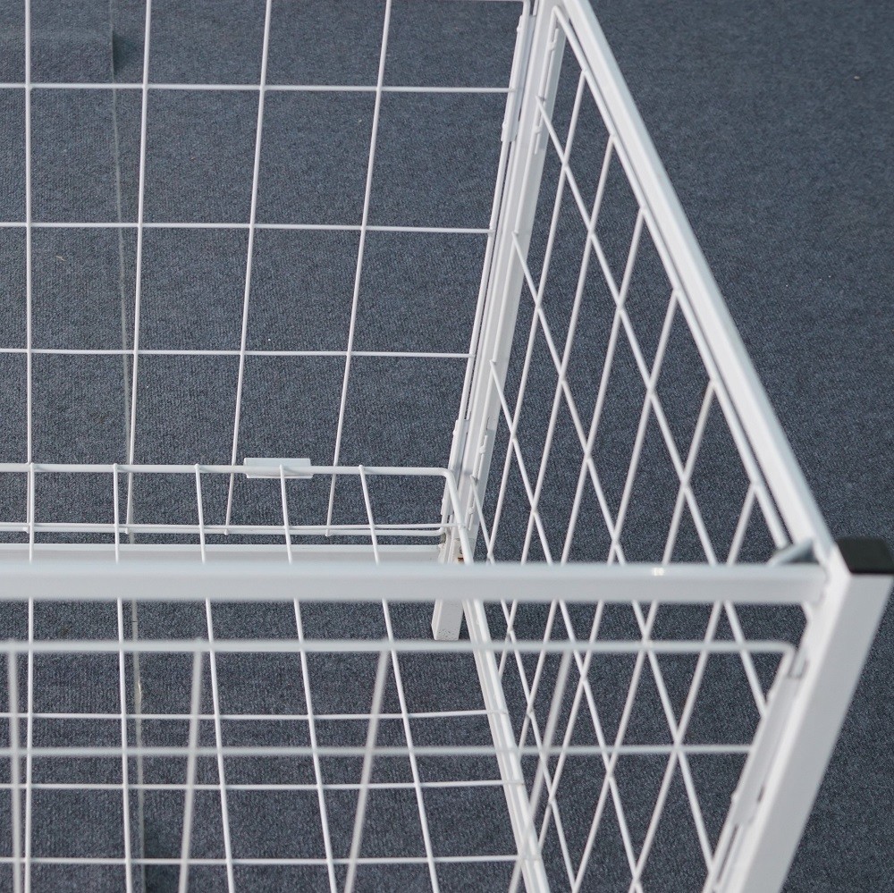 Folding Metal Wire Basket  L*W*H 800*800*800 Size Metallic Q235 Material