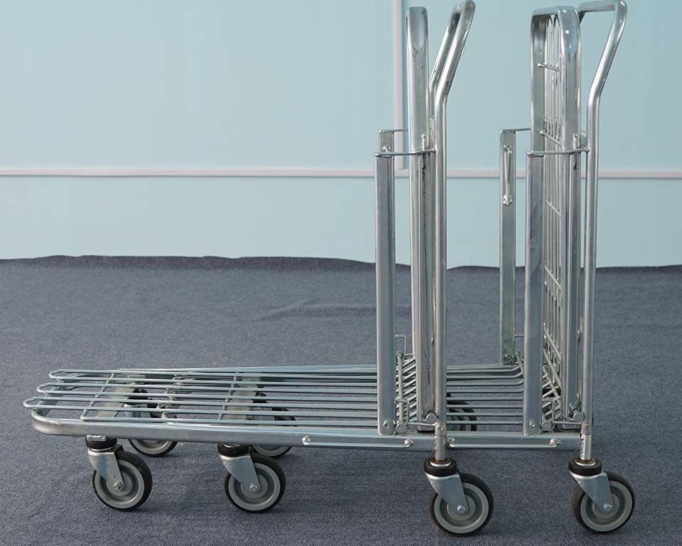 Strong Frame Logistics Trolley Chrome Plated Material 300kg Load Capacity