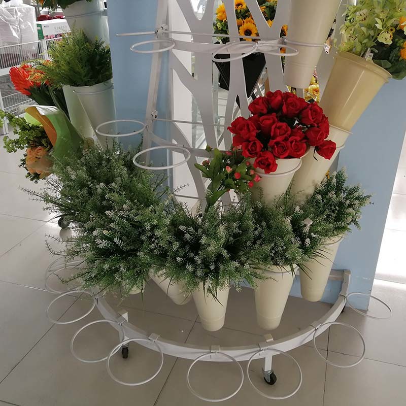 Mobile Flower Display Rack L*W*H 900*900*1500 size 800set/40HQ Loading Quantity