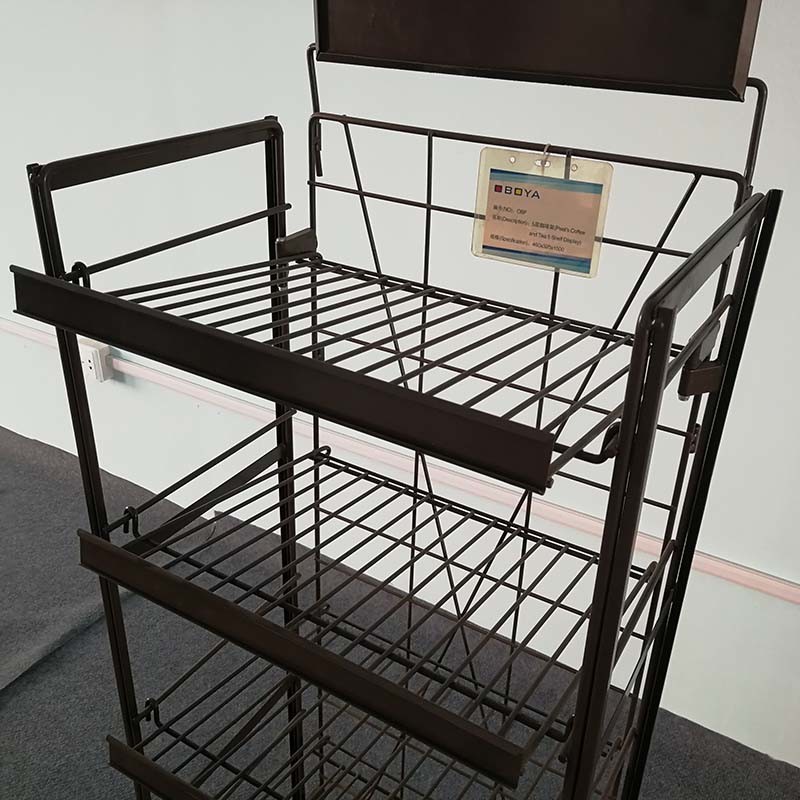 Custom Shelf Display Rack For Water Bottle , Floor Standing Rack 60kg Loading Capacity