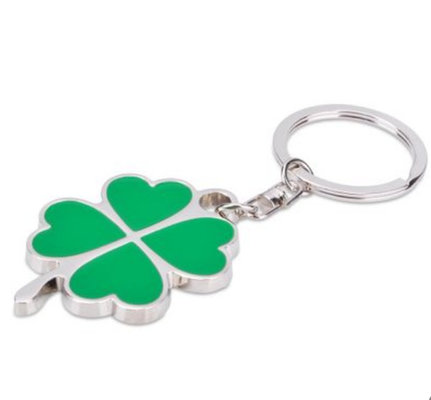 Custom Four-leaf clover metal keychain