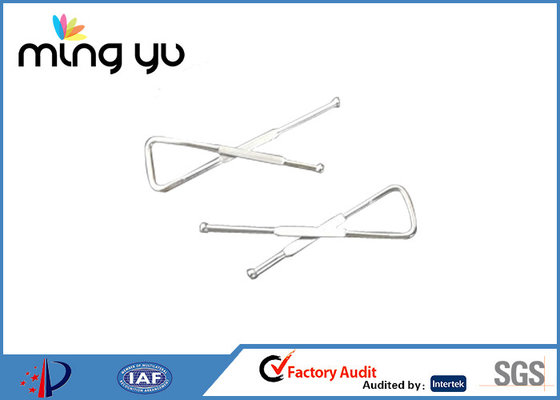 Garment Package Sliver Metal Tee Shirt Clips Round Bar Shape 3.3CM
