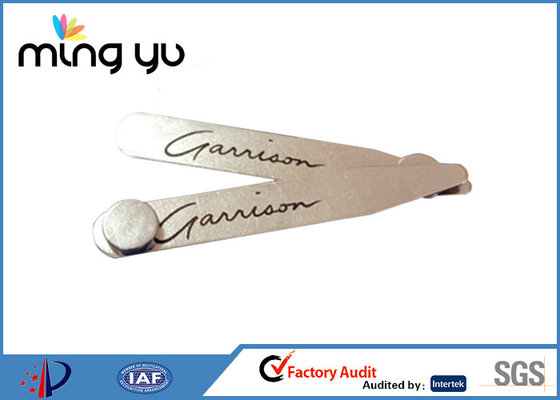 Garment Metal Collar Stays With Magnets 2.25" Sterling Silver PATENT certificated