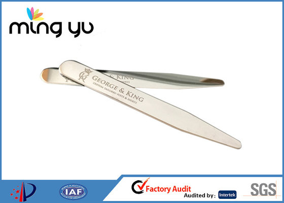 Shiny Surface Metal Collar Stays Stiffeners Clothes 55.9mm Length