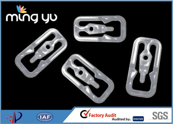 Rectangle Plastic Shirt Clips Transparent  PS PP R Teeth 1.8cm Width