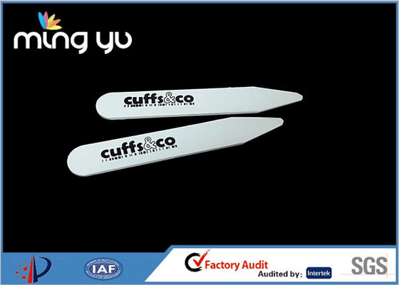 Plastic collar stiffener for shirt with logo , custom collar stays