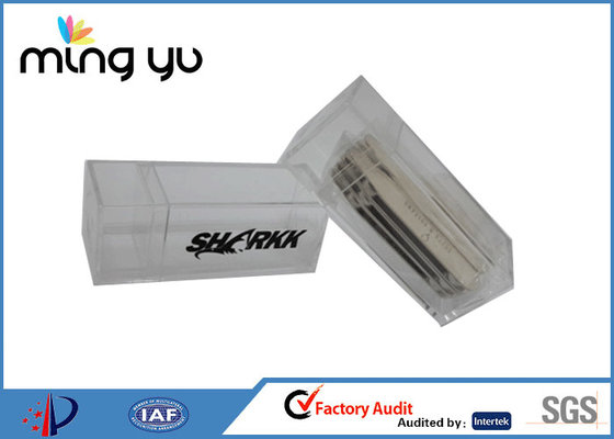 Magnetic metal stainless steel Metal Collar Stays with logo plastic box shirt support