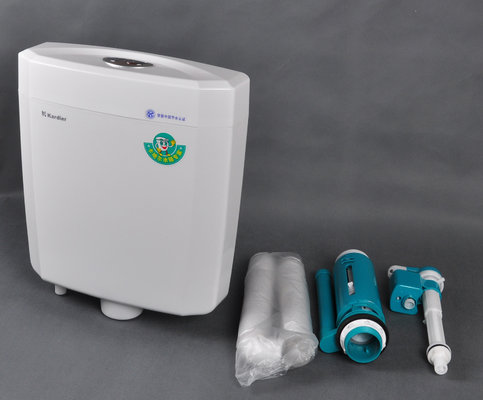 White Exposed Toilet Cistern , Water Conserving Toilets Dual Flush