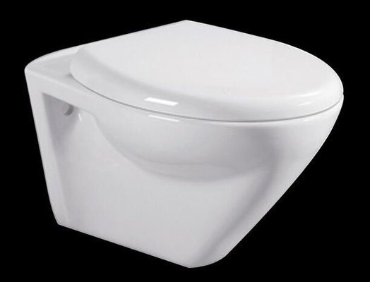 Space Saving Wall Hanging Toilet , P-Trap One Piece Toilet Sanitary Ware