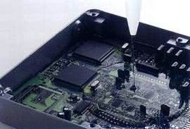 clear silicone potting material for electronics led module