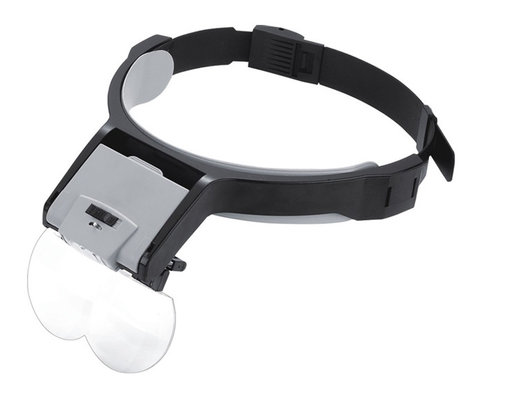 Multiples Led Magnifying Glass Headset for Reading , Lighted Magnifying Glass