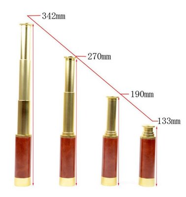 Retro Pirate Pocket Monocular 9x32 Zoomable Metal Telescope For Kids And Adults