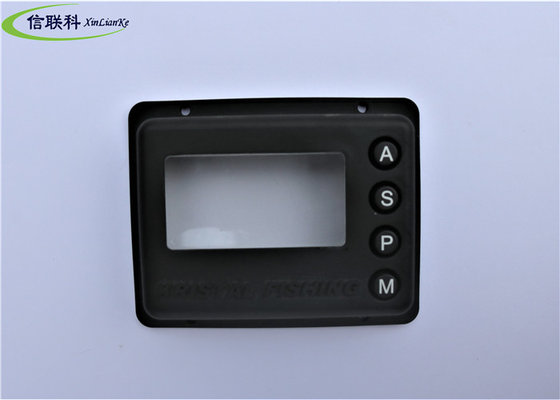 Black Injection Molded Plastic Parts With Custom Silicone Button For Controller