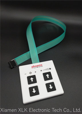 Plastic &amp; Rubber Membrane Push Button Switch , Smooth Membrane Switch Keypad
