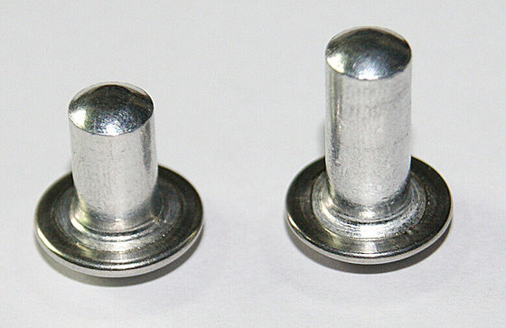 SS Cap Cookware Solid Aluminium Rivets , High Precision round metal rivets