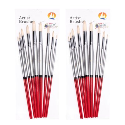 Tricolor Round Tip Synthetic Bristle Paint Brush