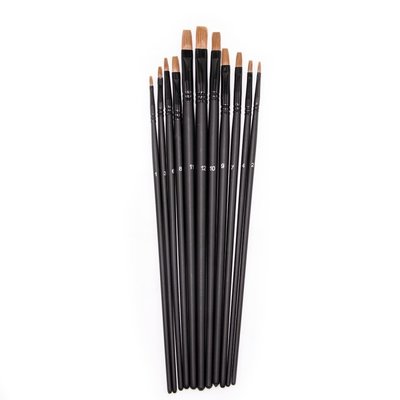 Nylon Hair 12# Kids Artist Oil Paint Brushes