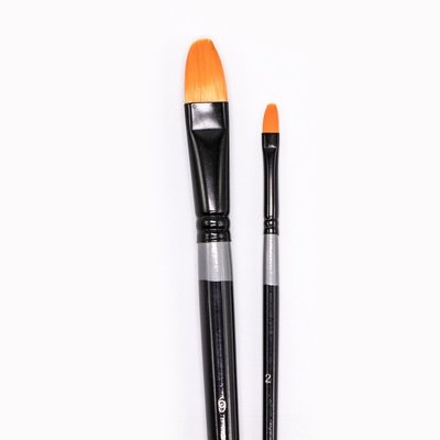 Wooden Handle 12# Filbert Brushes For Oil Painting
