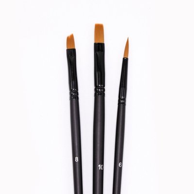 Matte Black Aluminum Ferrule Artist Oil Paint Brushes
