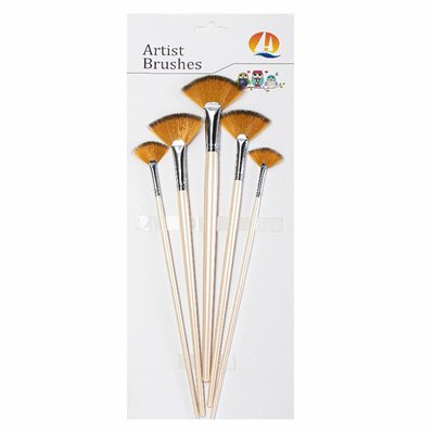 Wooden Short Handle Oil Paint Brush Set