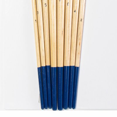 Nickel Plated Round Tip Acrylic Brush Set