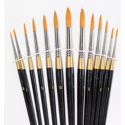 Flat Nylon Watercolor Brushes