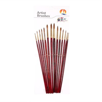 24# Weasel Hair Artist Paint Brushes Set
