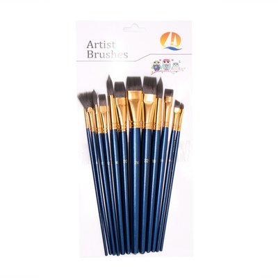 Metallic Blue Handle 32mm Drawing Brush Set