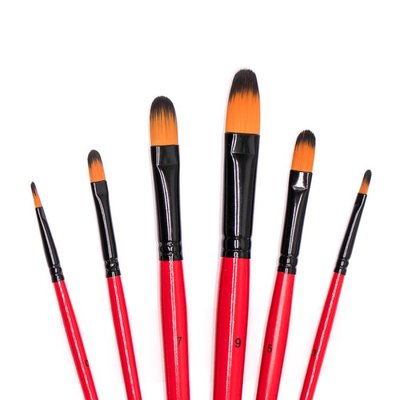 Oval Head Aluminum Ferrule Paint Brushes Kit