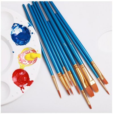 12 Size ASTM D'4236 2 Inch Artist Brush Set