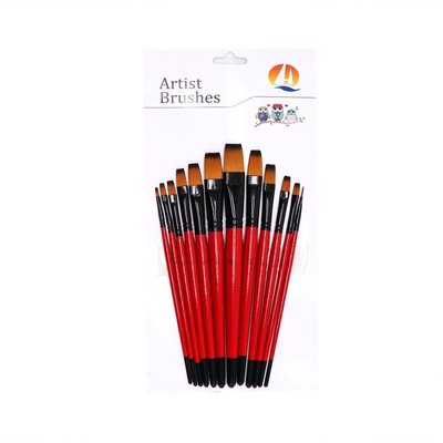 Wood Handle 12pcs #8 Artist Watercolour Brushes