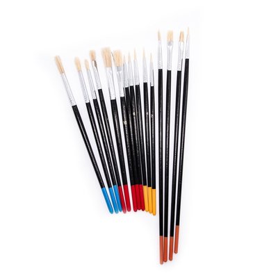 15 Pack Bristle Hair Artist Oil Paint Brushes