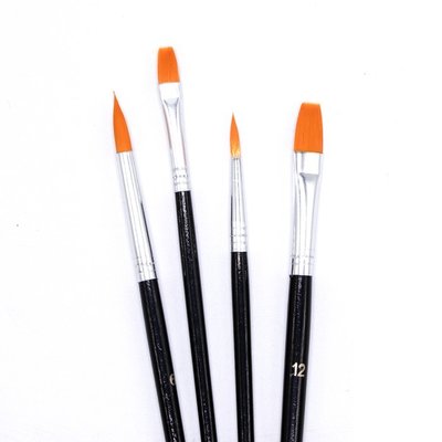 Mixed Tip Aluminum Ferrule Art Brushes For Acrylic Painting