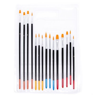 Mixed Tip Aluminum Ferrule Art Brushes For Acrylic Painting