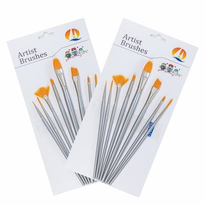 Nylon Copper Tube Nickel Plated Pearl Artist Paint Brushes Set