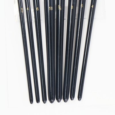 Aluminum Ferrules White Nylon Hair 140mm Artist Paint Brush Set