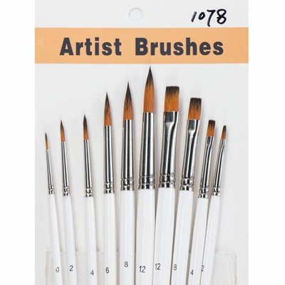 140mm Professional Nylon Hair 10pcs Artist Paint Brushes Set
