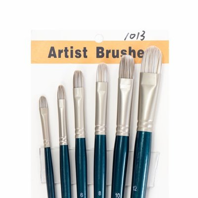 White And Brown Double Color 150mm Art Paint Brush Set
