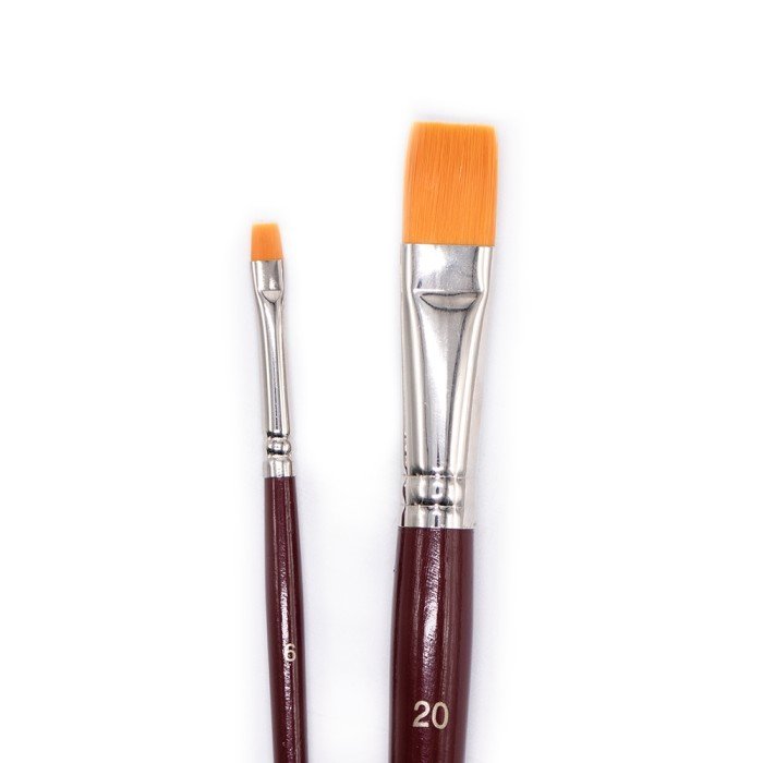 Gold Copper Ferrule Artist Oil Paint Brushes
