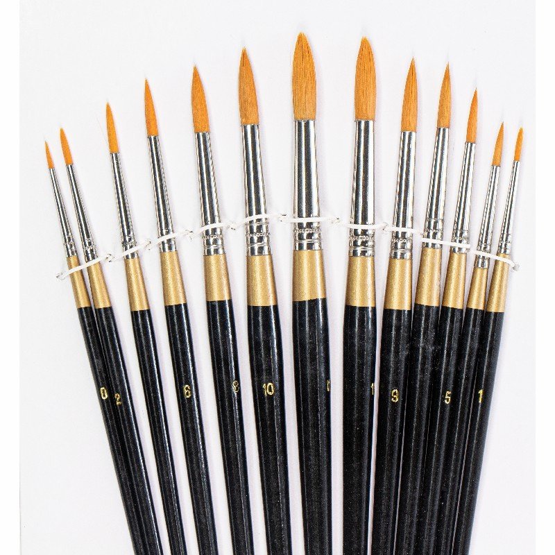Flat Nylon Watercolor Brushes