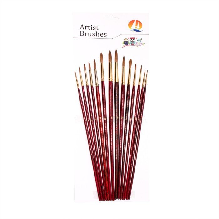 24# Weasel Hair Artist Paint Brushes Set