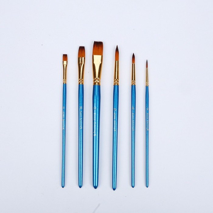 Children Student 6pcs Artist Acrylic Paint Brushes