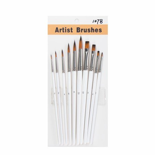 140mm Professional Nylon Hair 10pcs Artist Paint Brushes Set