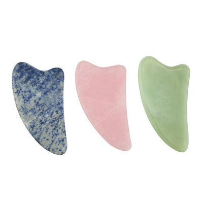 100% Natural Pure Aventurine Jade Roller Facial Massager Crystal Face Roller and Guasha set supplier