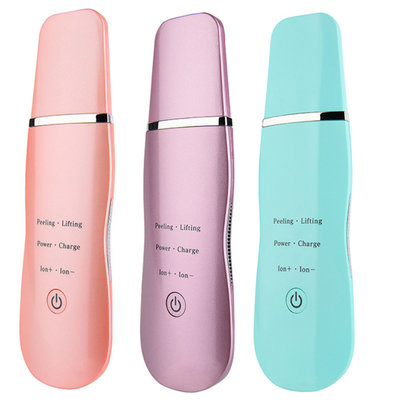 Amazon Hot selling Lady Use Portable Ion Facial Spatula Face Peeling Ultrasonic Skin Scrubber supplier