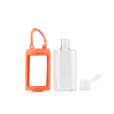 1oz empty clear Hand Sanitizer Bottle with Silicone Bottle Holder supplier