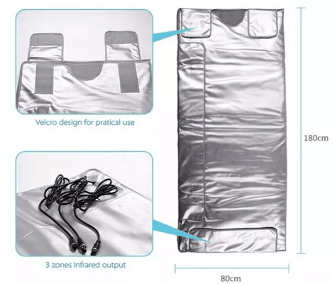 Portable Salon Spa Far Infrared Heating Blanket 3 zone far infrared sauna blanket Therapy for Beauty & Wellness supplier