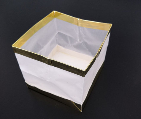 Factory direct export paper square water lantern blessing wishing lamp large size 15*15*15cm size gold supplier